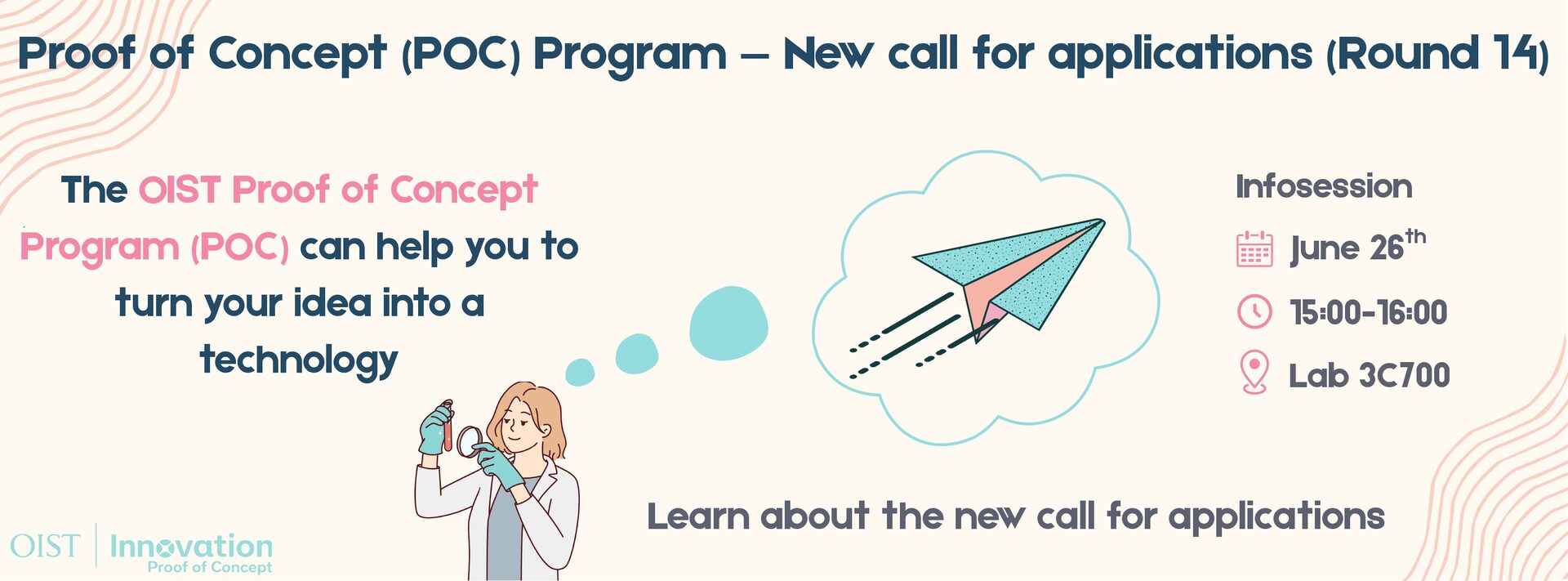 Proof of Concept (POC) Program — New call for applications (Round 14 Info Session) | OIST Groups